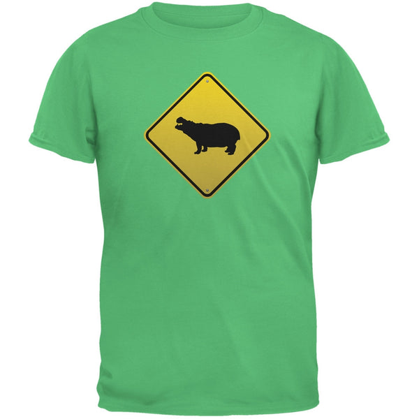 Hippo Crossing Sign Black Adult T-Shirt - 2X-Large – AnimalWorld.com