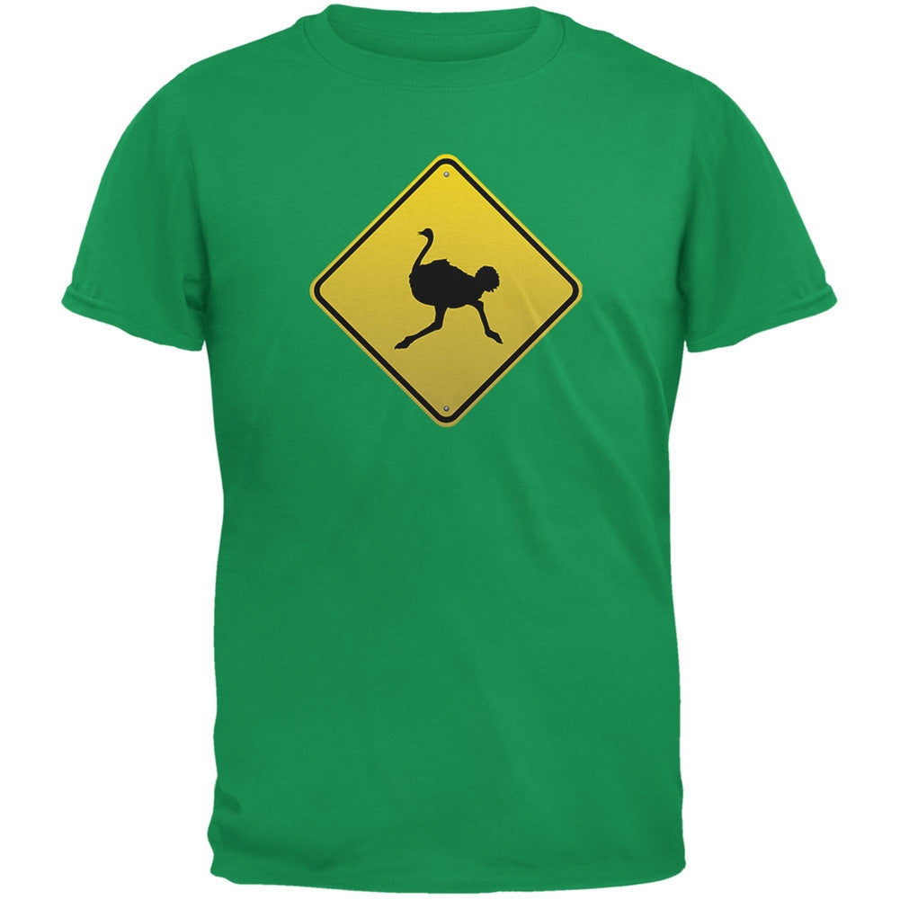 Ostrich Crossing Sign Black Adult T-Shirt - 2X-Large – AnimalWorld.com