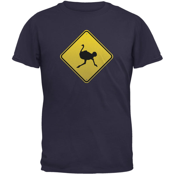 Ostrich Crossing Sign Black Adult T-Shirt - 2X-Large – AnimalWorld.com