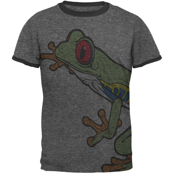 Big Tree Frog All Over Heather-Black Men's Ringer T-Shirt – AnimalWorld.com